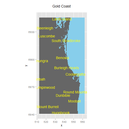 Gold Coast urban area maps