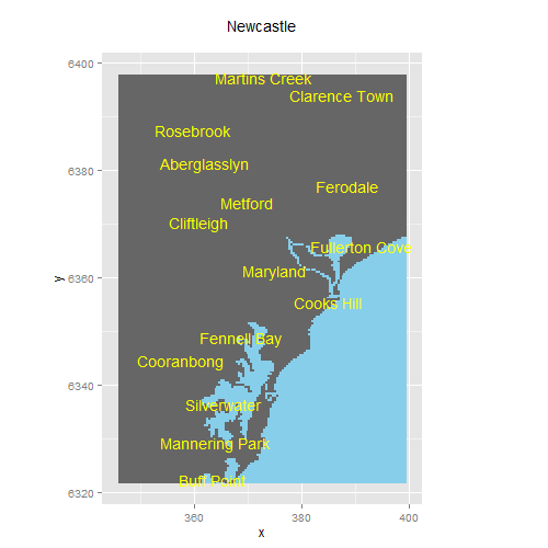 Newcastle urban area maps